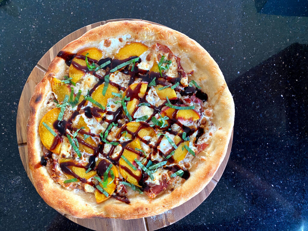 Recipe: Award-Winning Peach & Prosciutto Pizza with Three Cheeses ...